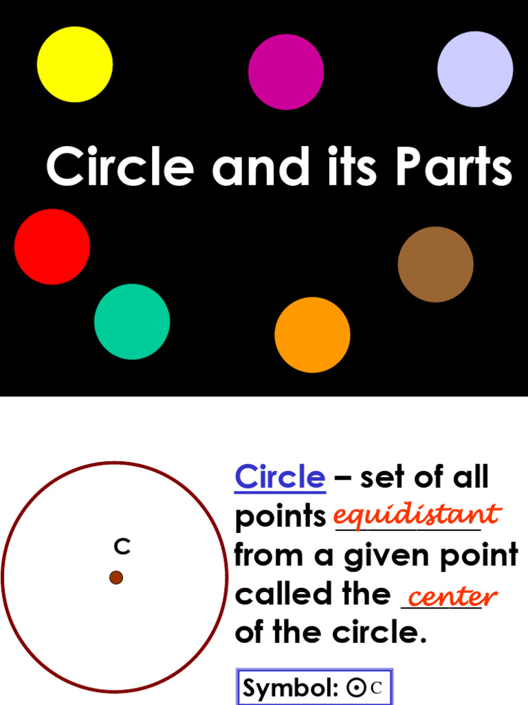 Circle and Its Parts | PDF | Circle | Angle