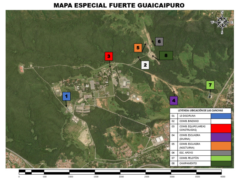 Mapa Especial Fuerte Guaicaipuro UBICACION CANCHAS | PDF