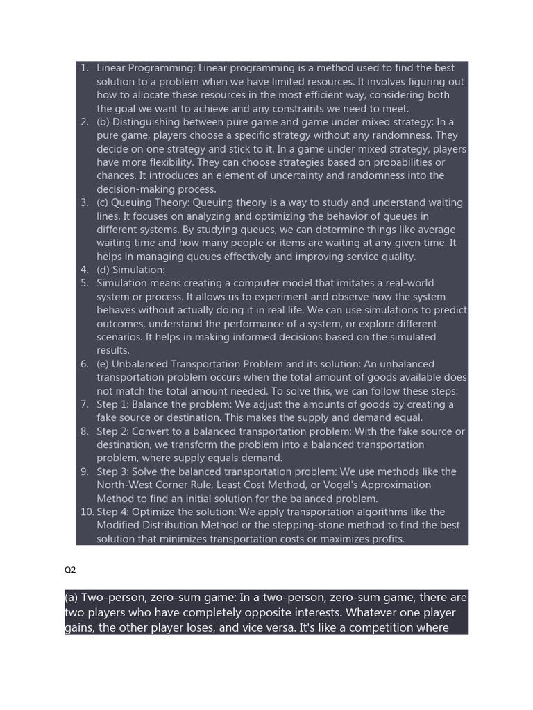 Operation Research | PDF | Simulation | Randomness