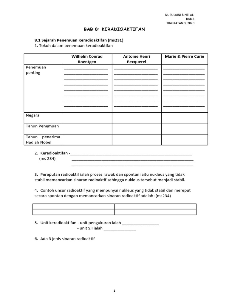 MODUL NOTA Sains BM BAB 8 TING 3 | PDF