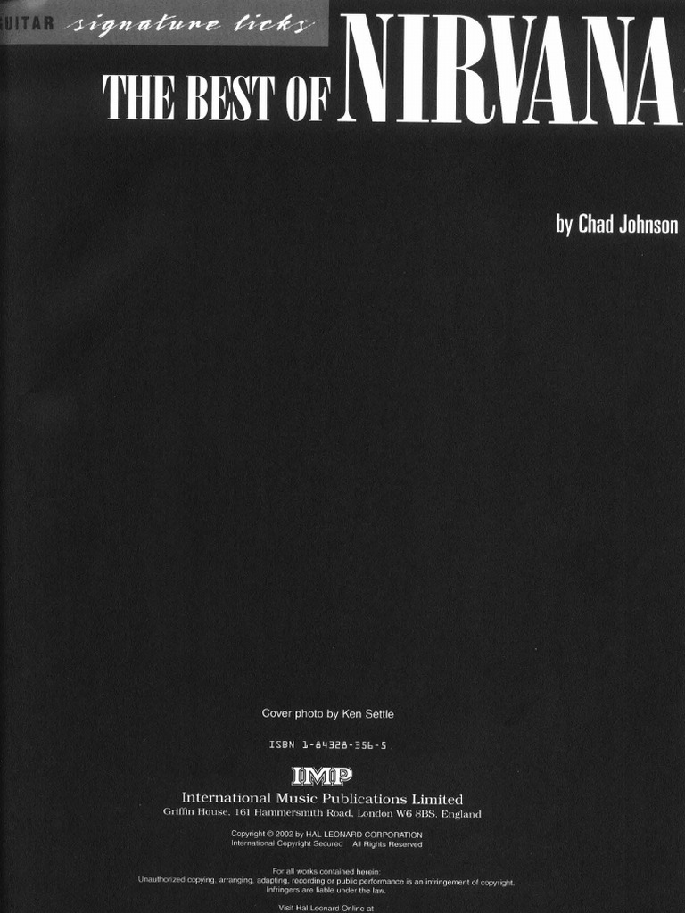 The Best Of Nirvana Guitar Signature Licks Pdf