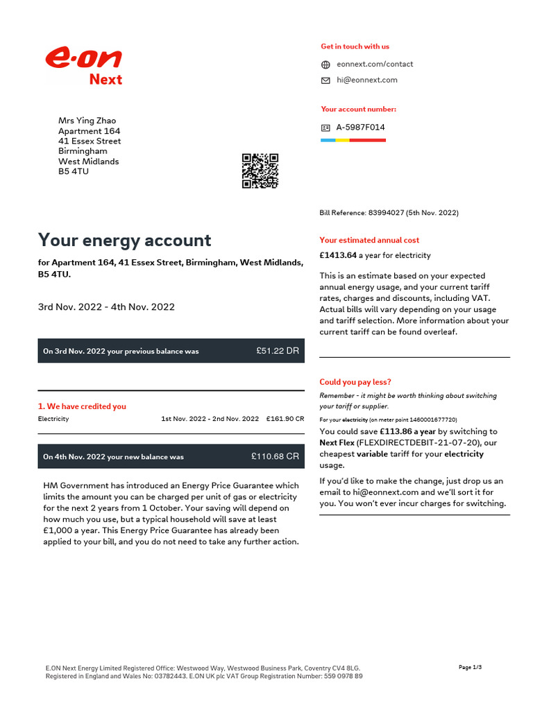 Eonnext Statement 2022 11 04 | PDF | Credit Card | Banks