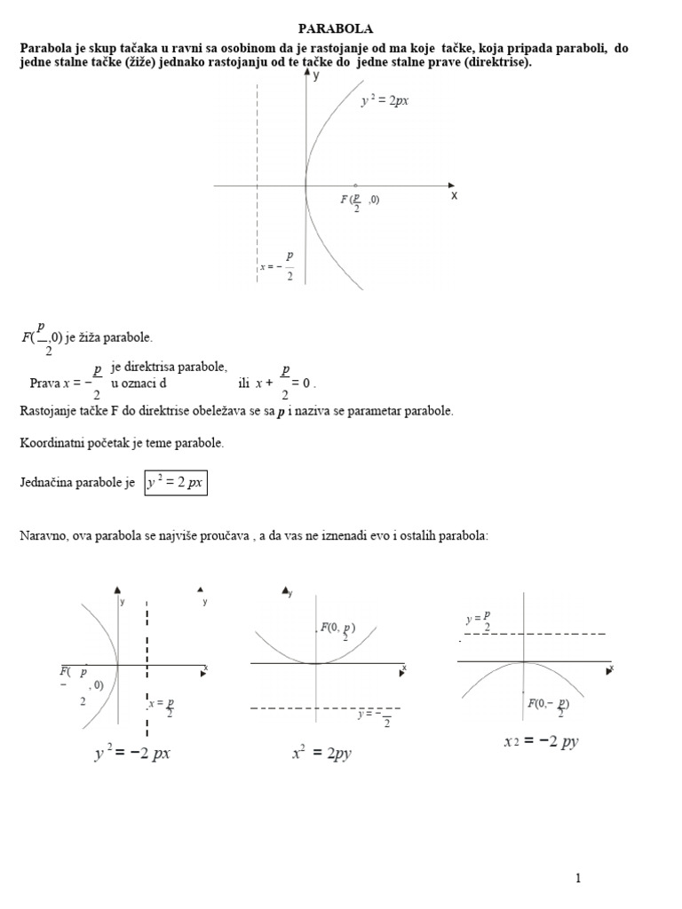 Parabola | PDF