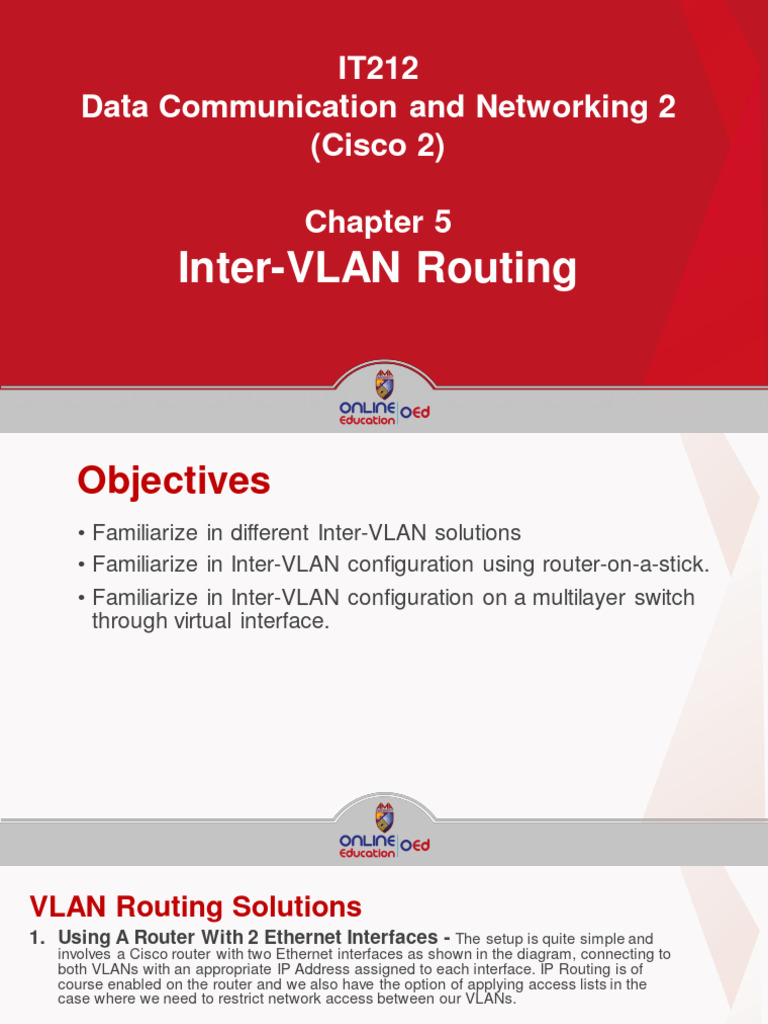 IT212 Data Communication and Networking 2 (Cisco 2) : Inter-VLAN Routing | PDF | Service ...