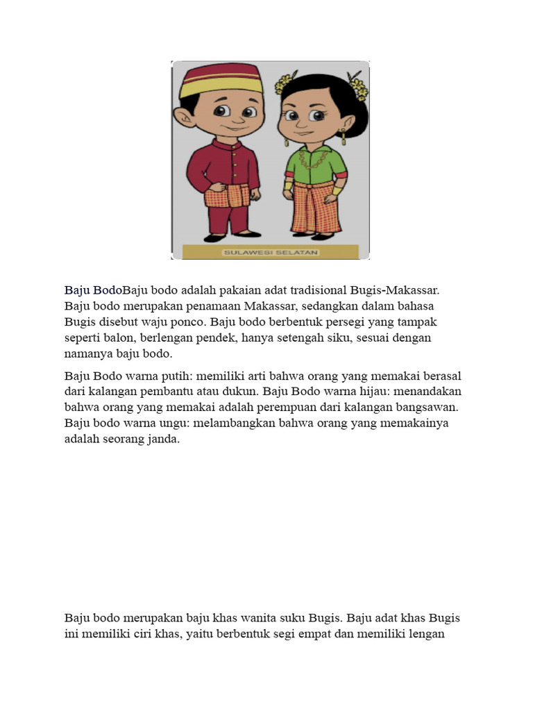 Baju Bodo | PDF