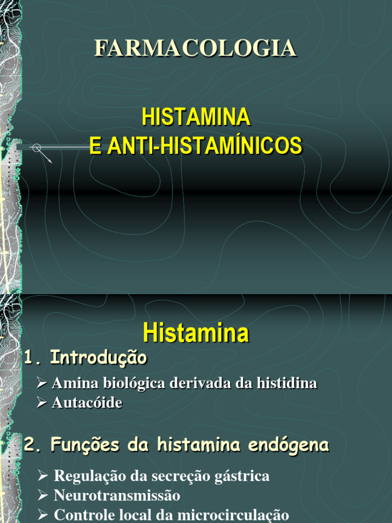 Histamina e Antihistamínicos | PDF | Sistema imunológico | Antagonista ...