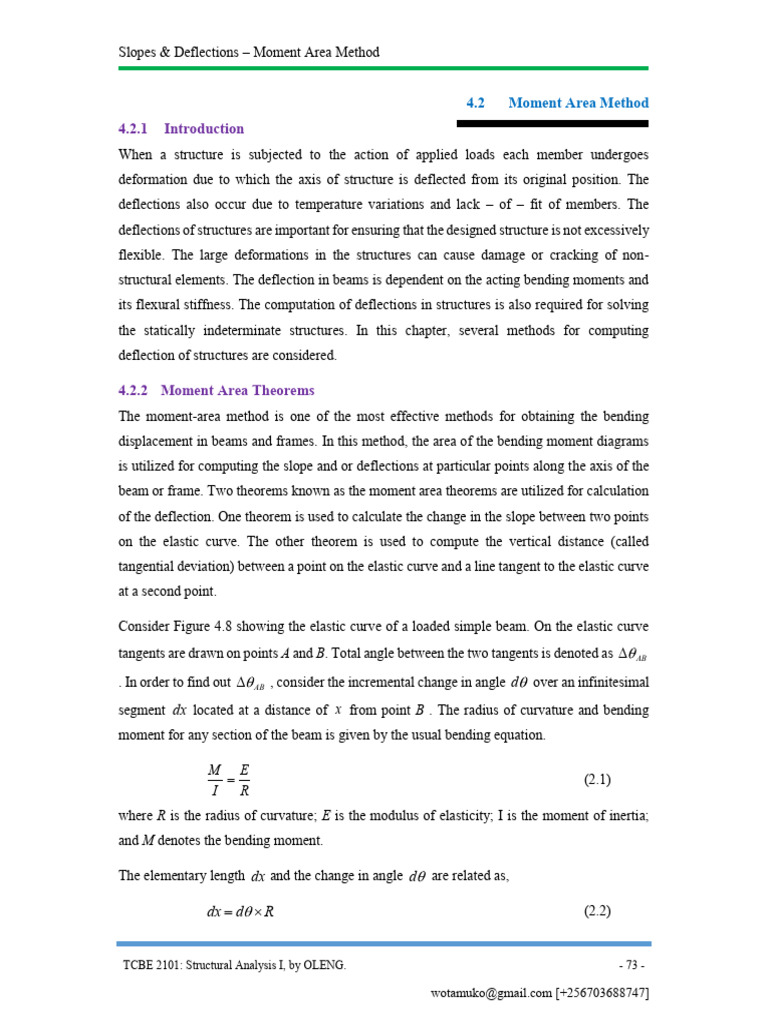 Moment-Area Mehhod & Conjugate Beam Method | PDF | Beam (Structure ...