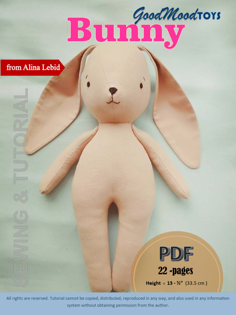 Bunny Tutorial | PDF | Sewing | Seam (Sewing)