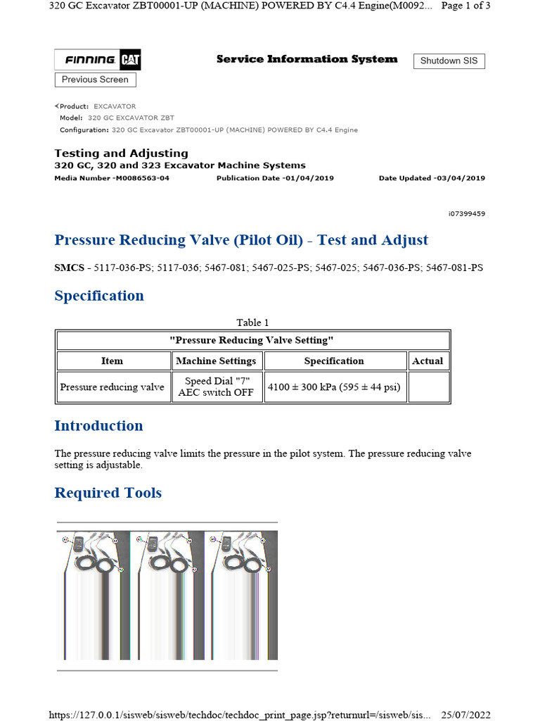 Testing Adjusting PPC 320GC | PDF | Valve | Engines