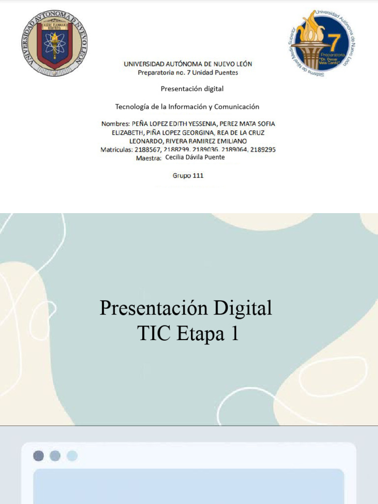 Presentacion Digital Tic - Equipo 6 | PDF | Internet | Computación en la nube