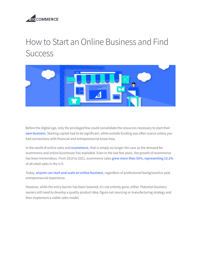 BigCommerce How To Start Online Business | PDF | E Commerce | Target ...
