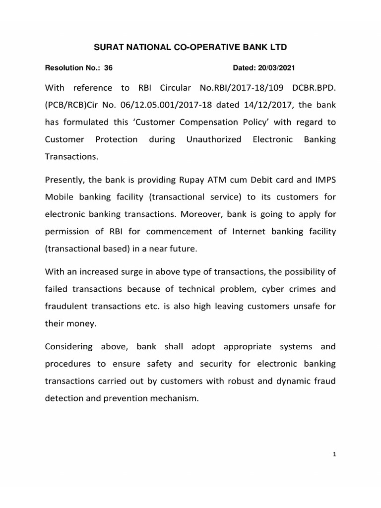 Customer Compensation Policy | PDF