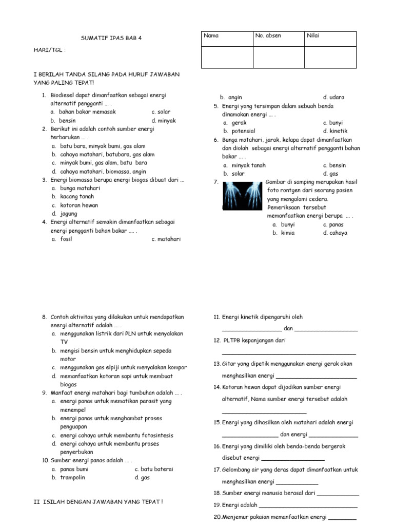Sumatif Ipas Bab 4 | PDF