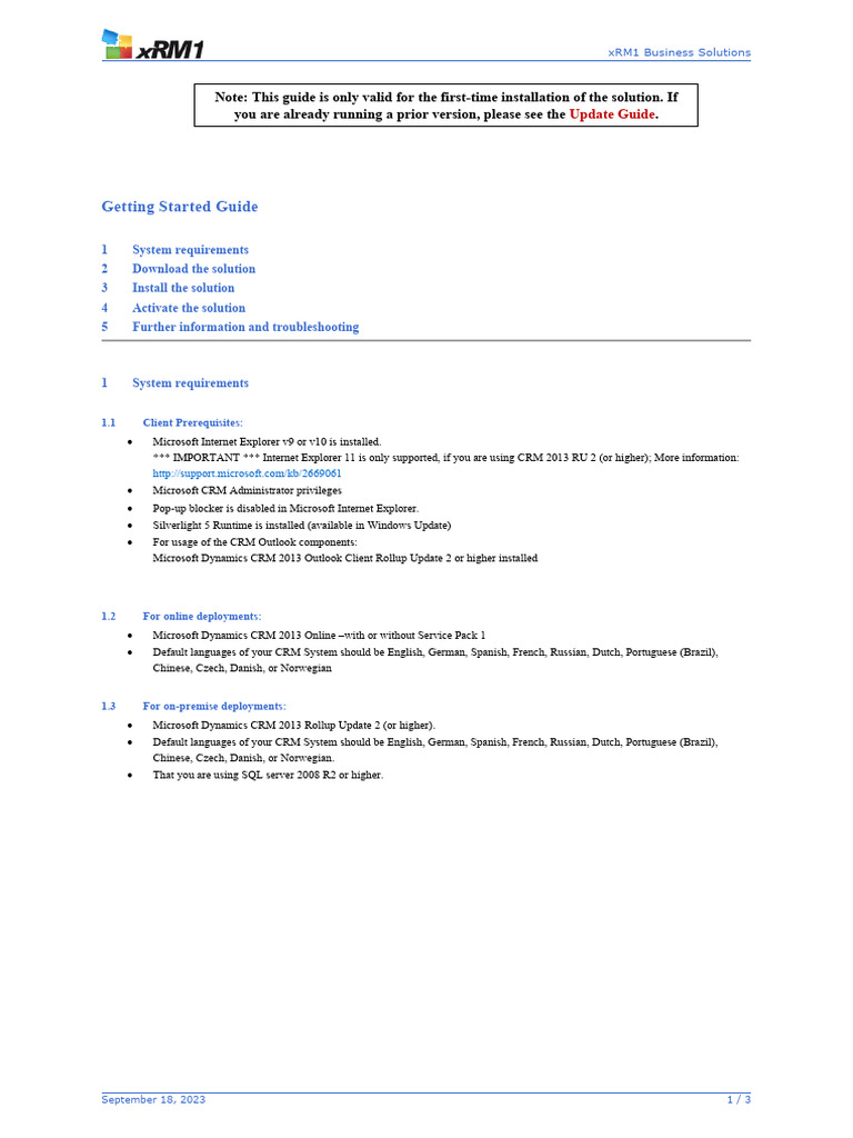 Getting Started Guide RU23 New Installation | PDF | Internet Explorer | Computer Science