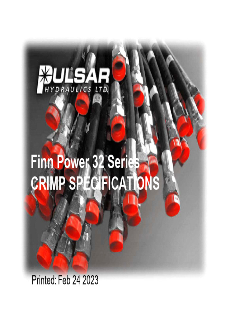 Finn Power 32 Series Crimp Specs | PDF | Engineering Tolerance | Inch