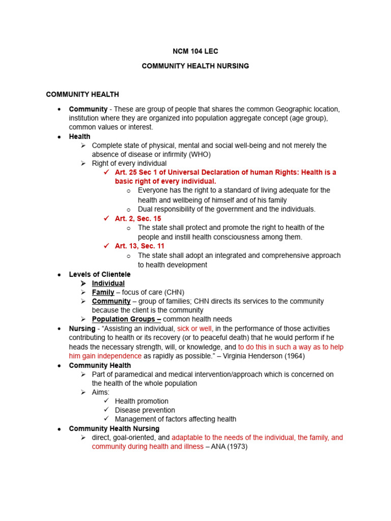 NCM 104 Lec | PDF | Nursing | Health Care NCM 104 Lec | PDF | Nursing | Health Care