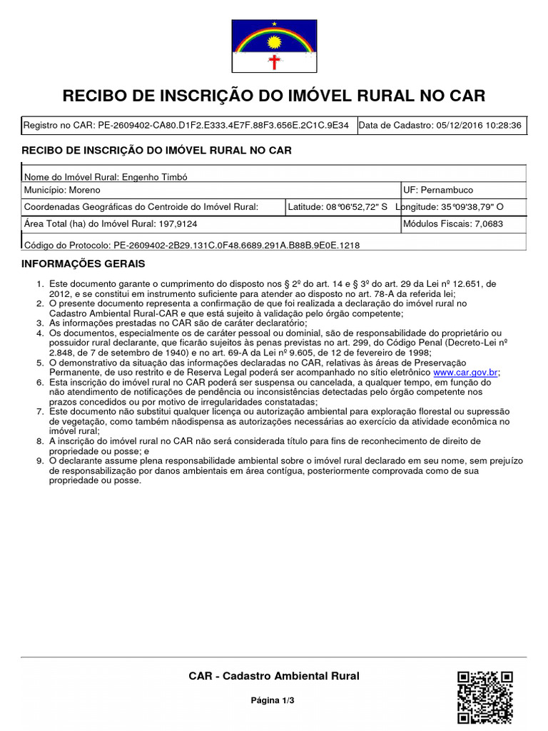 Exemplo CAR PE | PDF