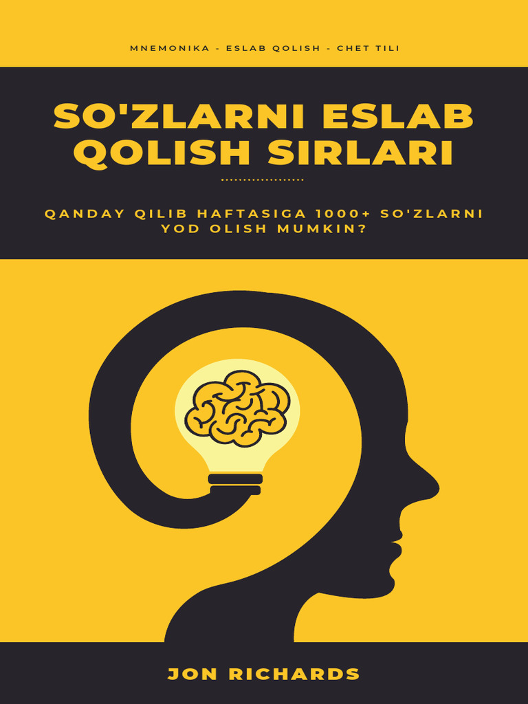 So'zlarni Eslab Qolish Sirlari - Jon Richards | PDF