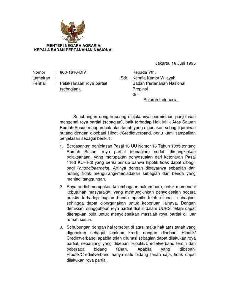 SE - MNA - 600 - 1610 - DIV - 1995 Roya Partial Atau Sebagian | PDF ...