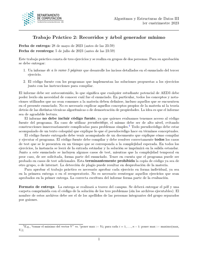 tp2 Algo3 2023c1 | PDF | Compilador | Algoritmos