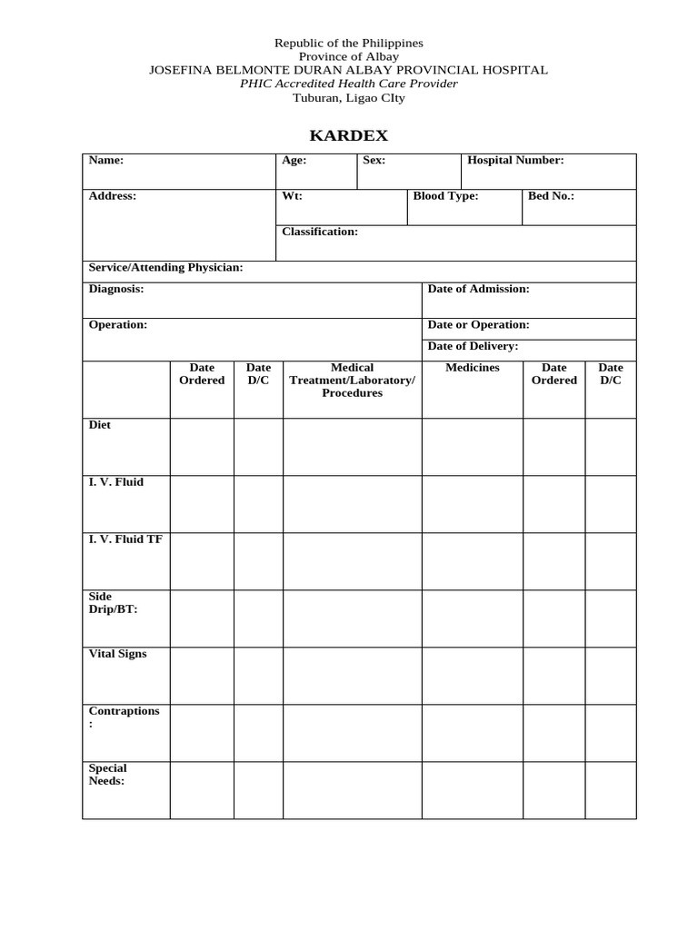 Sample Kardex | PDF