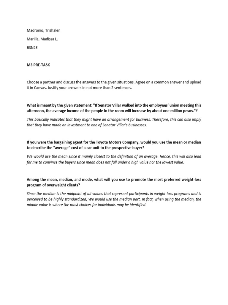 M3 Pre-Task Biostats | PDF