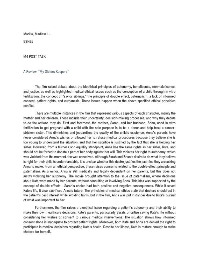 M4 Post Task | PDF | Informed Consent | Autonomy