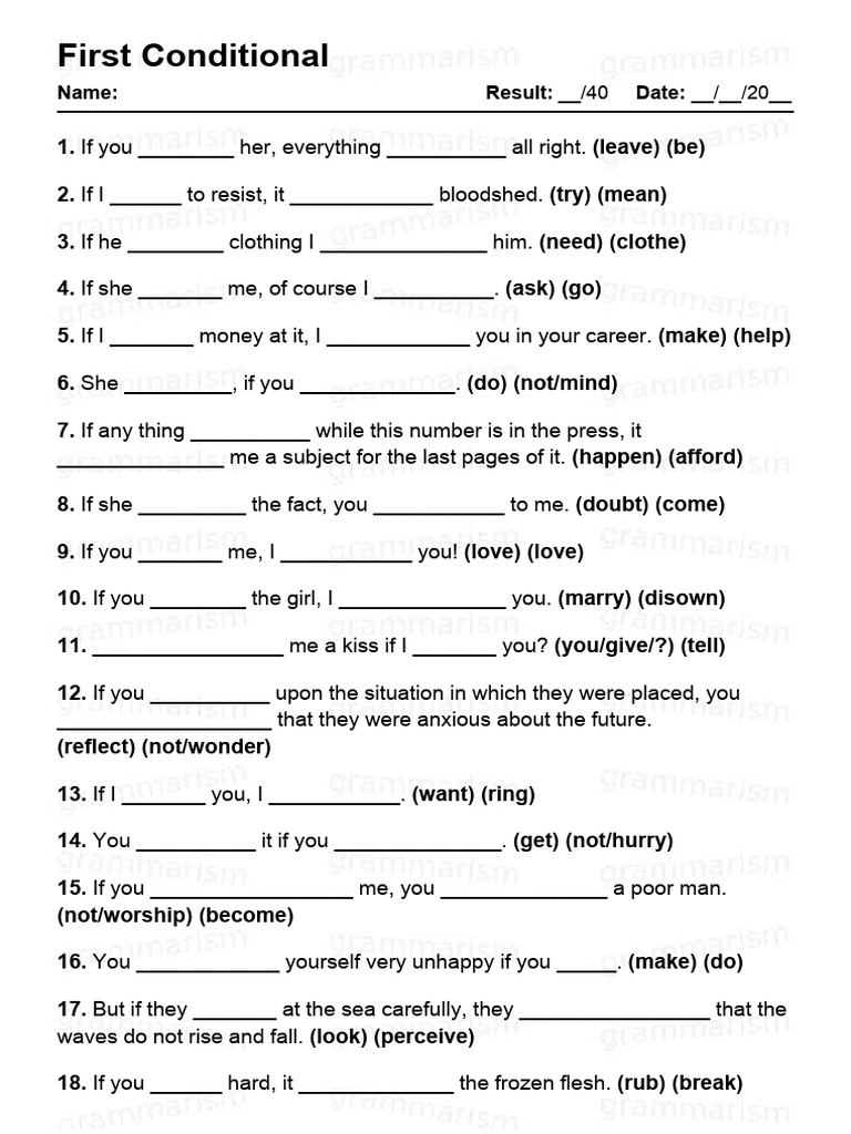 grammarism-first-conditional-test-6-1061453 | PDF