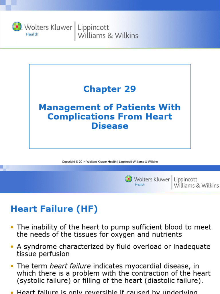 Management of Patients With Complications From Heart Disease Hinkle PPT ... Management of Patients With Complications From Heart Disease Hinkle PPT ...