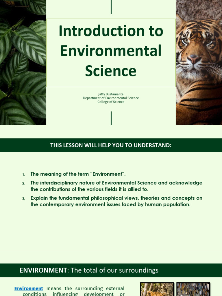 Lesson 1 - Introduction To Environmental Science-Merged | PDF | Food Web | Ecosystem