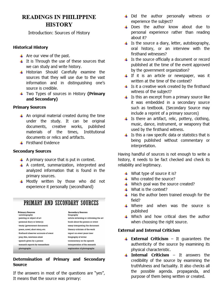 Sources of History | PDF | Primary Sources | Science