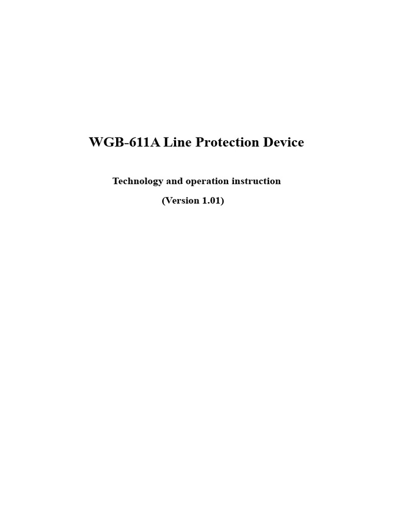 WGB-611A Technology and Operation Instruction V1.01 | PDF | Power Supply | Alternating Current
