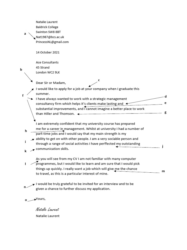 Bad Cover Letter Example | PDF