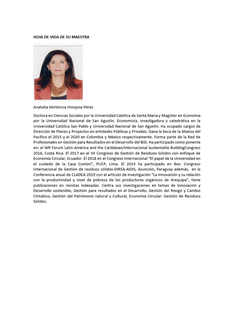 CTI Hoja de Vida | PDF