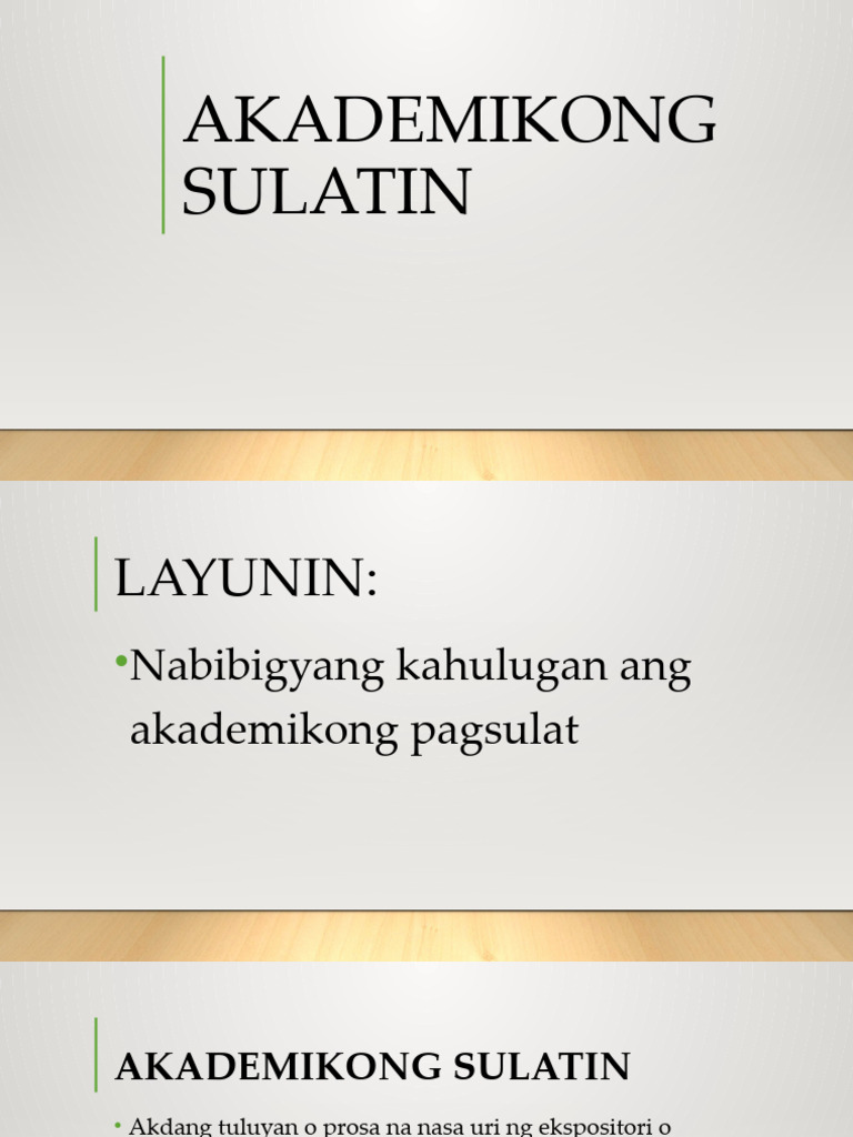 Aralin 2 Akademikong Sulatin | PDF