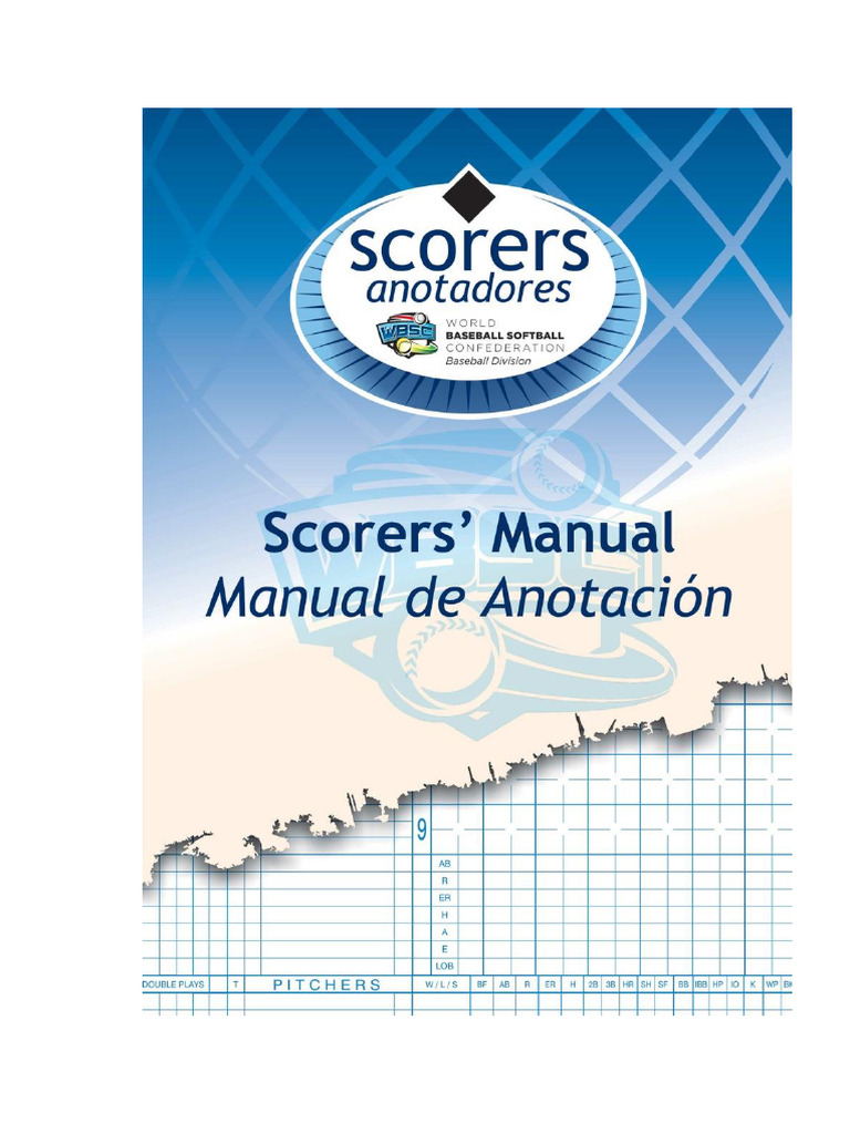 WBSC Scorers Manual 2016 | PDF | Pitcher | Batting (Baseball)