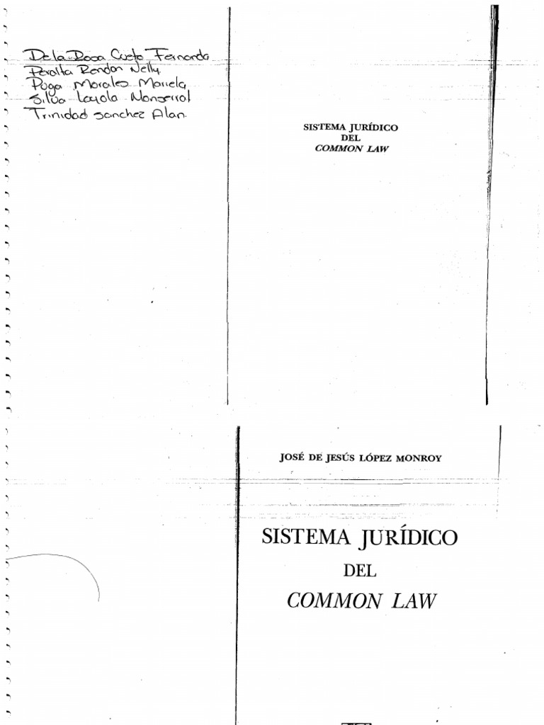 Sistema Juridico Del Common Law | PDF