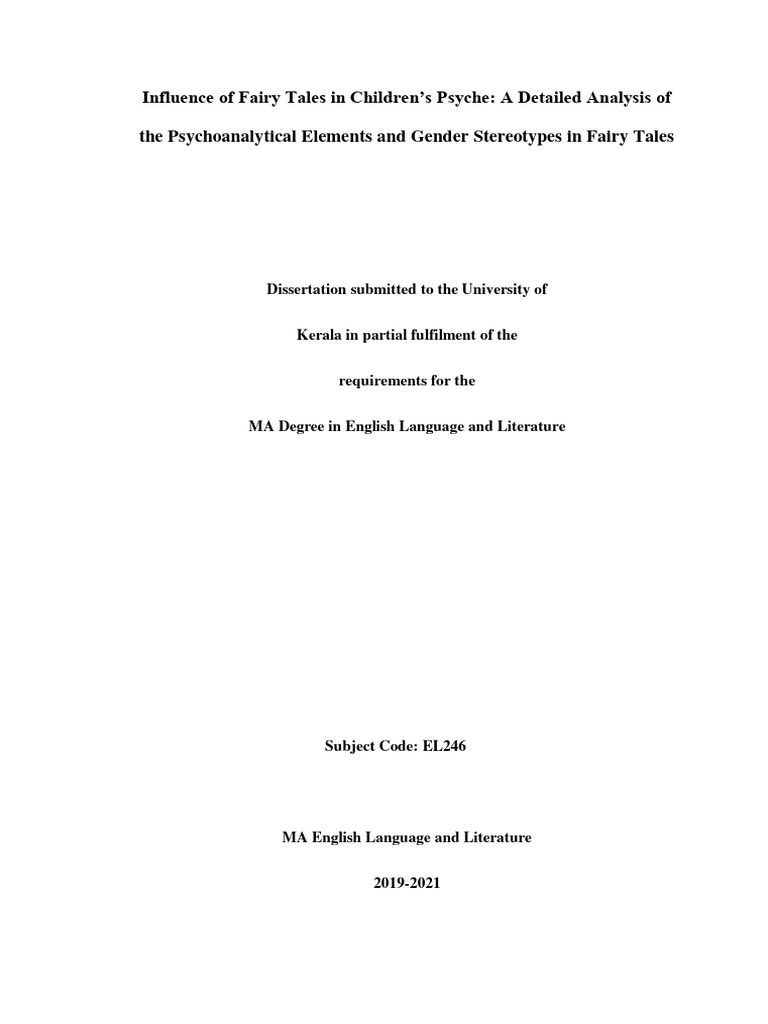 Influence of Fairy Tales | PDF | Carl Jung | Fairy Tales