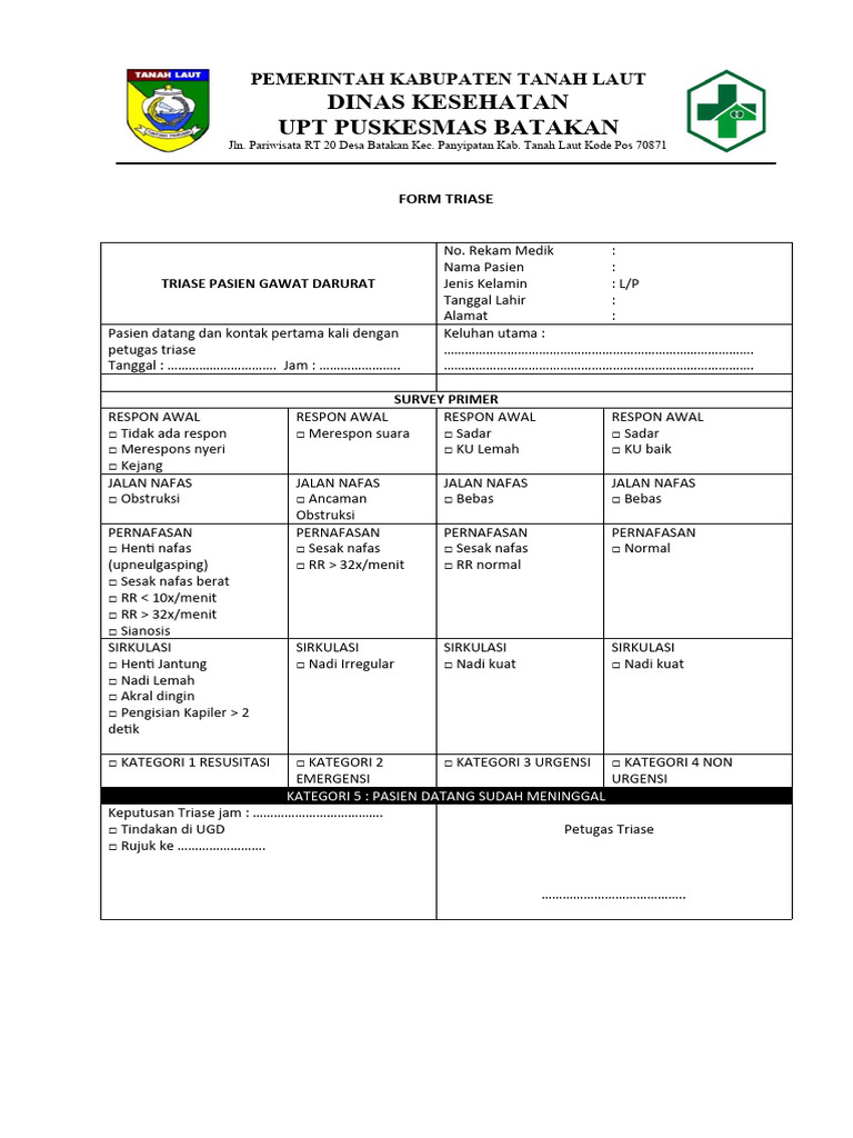 3.3.1.1 Form Triase | PDF
