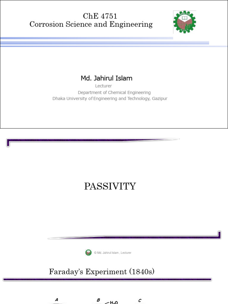 Passivation | PDF | Corrosion | Adsorption