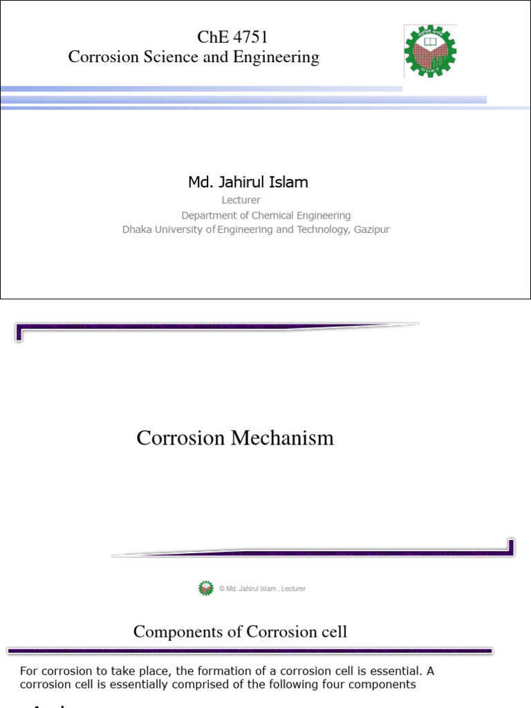 Corrosion Mechanism Pdf Corrosion Anode