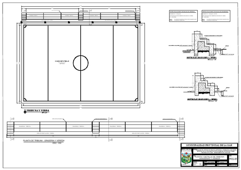 Tribuna Graderias y Vereda-PDG01 - A1 | PDF