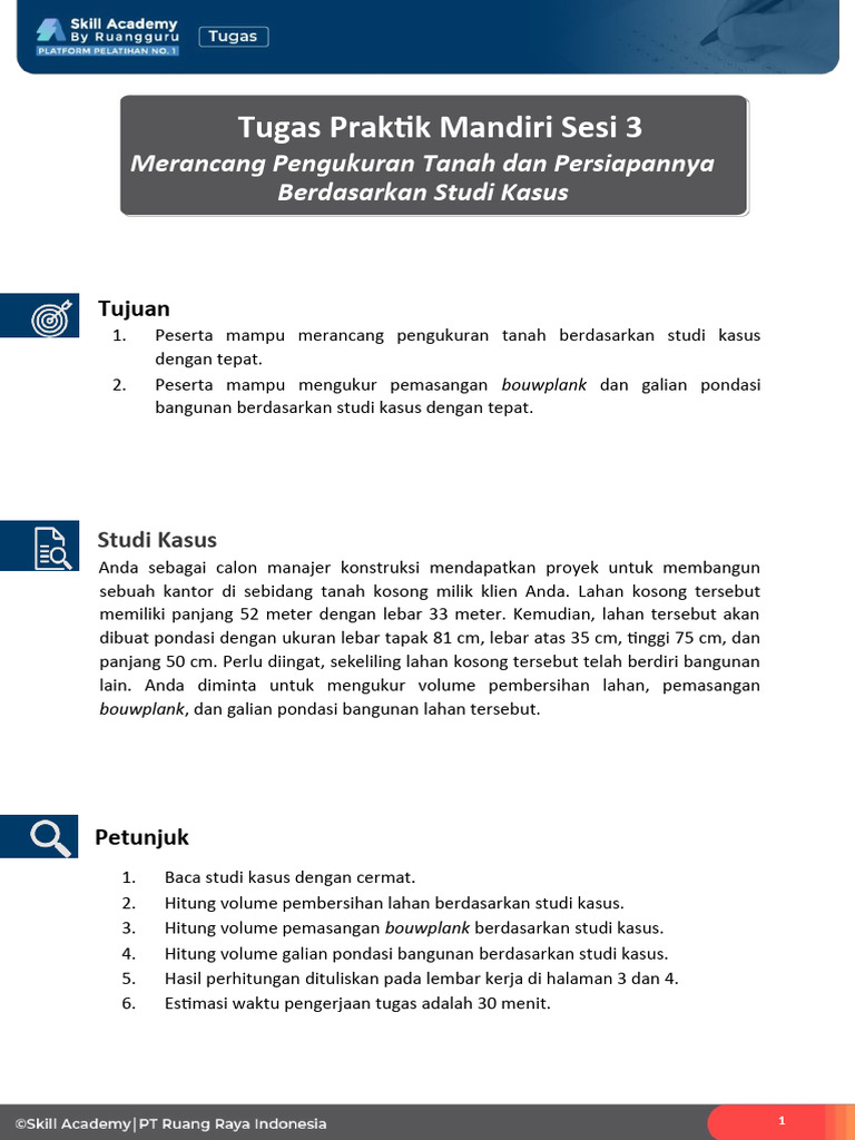 TPM 3 Pengukuran Tanah Dan Persiapannya - Bunga Intan Safina | PDF