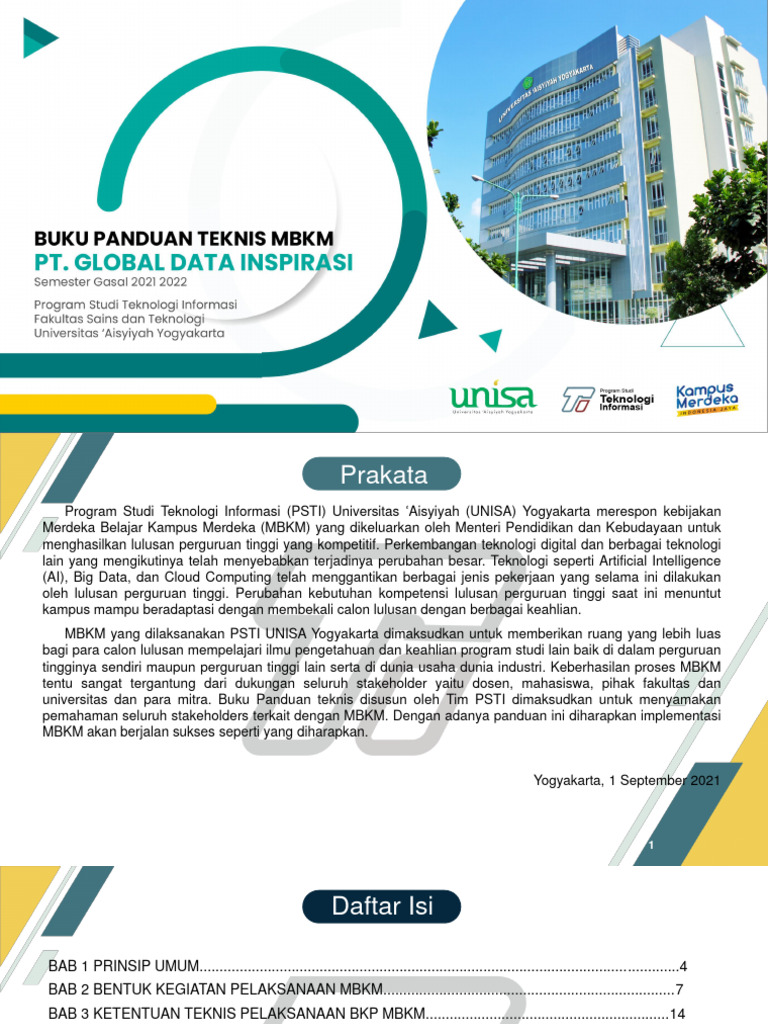 Buku Panduan MBKM Magang Industri Datains Psti | PDF | Karier ...