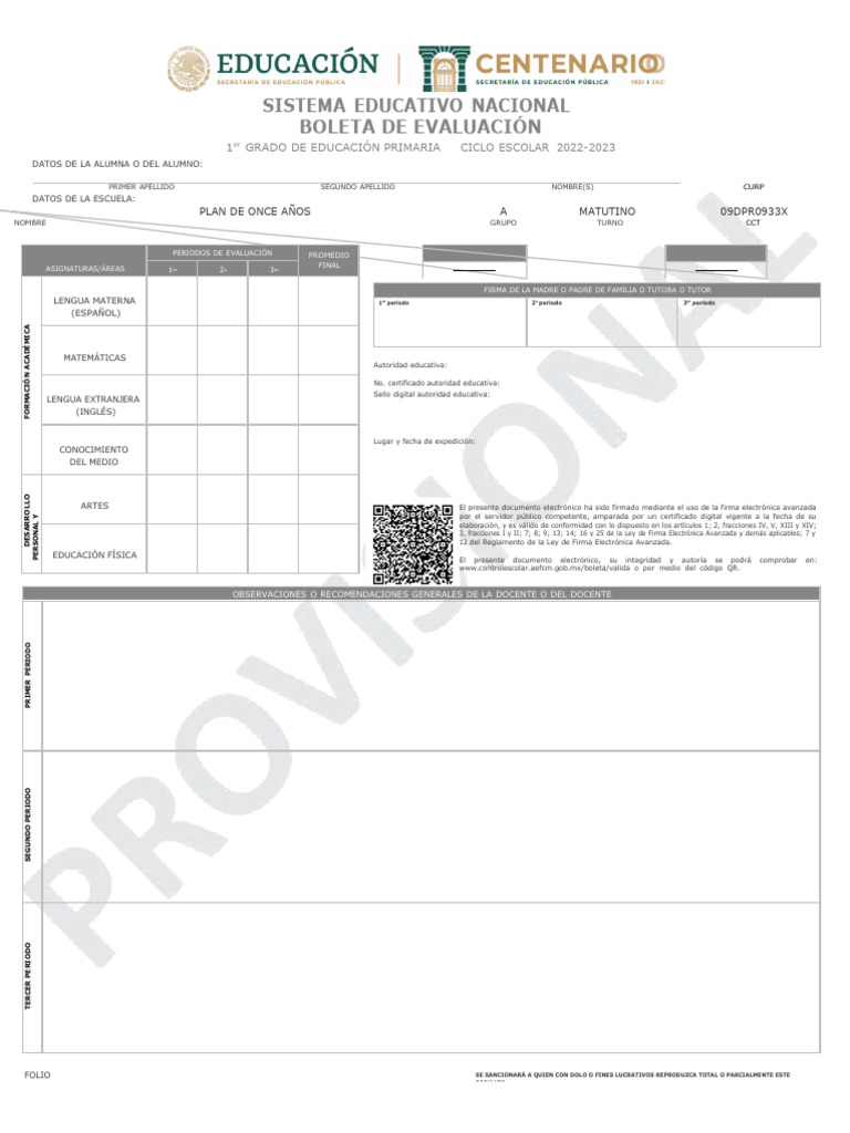1° Boleta | PDF | Educación primaria | España