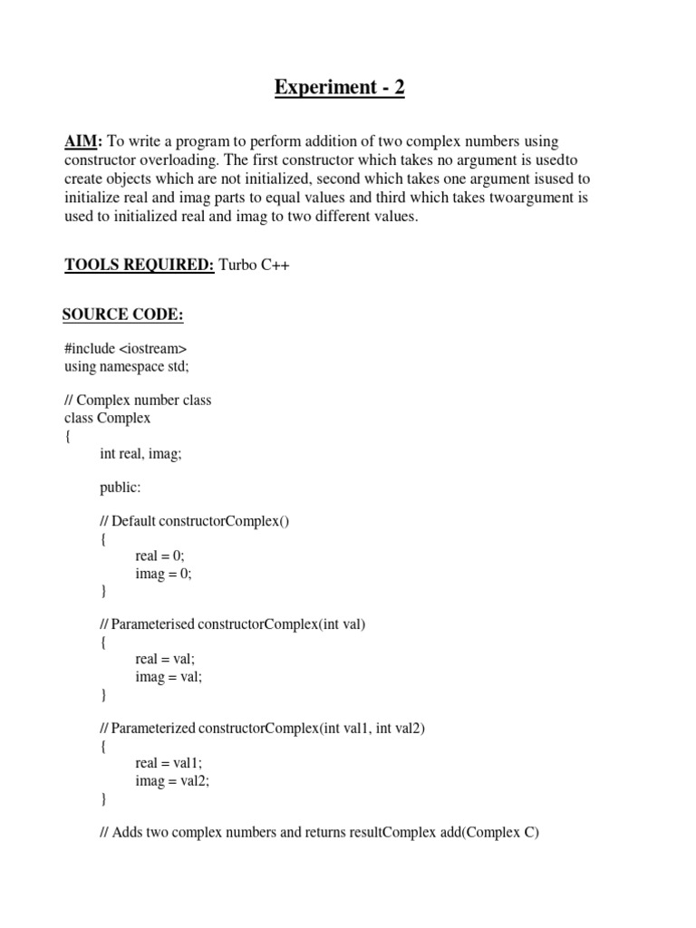 OOPs File University Experiments (2 To 8) | PDF | Computer Engineering ... OOPs File University Experiments (2 To 8) | PDF | Computer Engineering ...