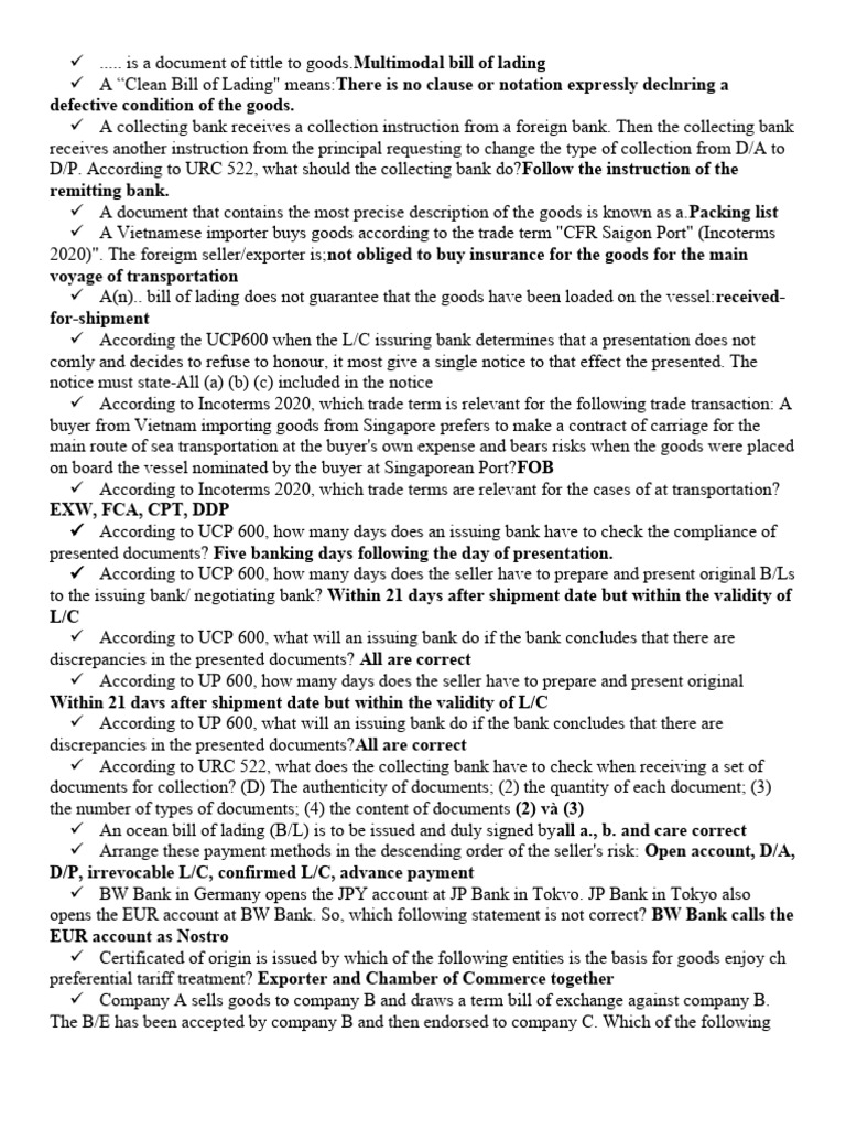 TN-Thanh Toán Quốc Tế | Download Free PDF | Letter Of Credit | Trade