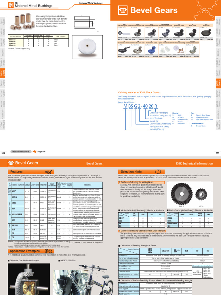 Bevel Gears | PDF | Gear | Manufactured Goods