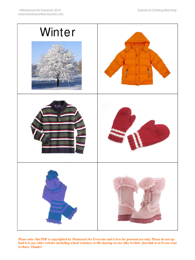 Seasons and Clothing Matching | PDF