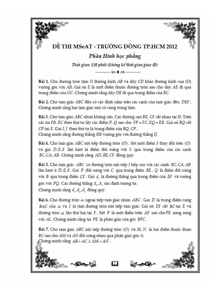 (MSeAT) Hinh Hoc | PDF